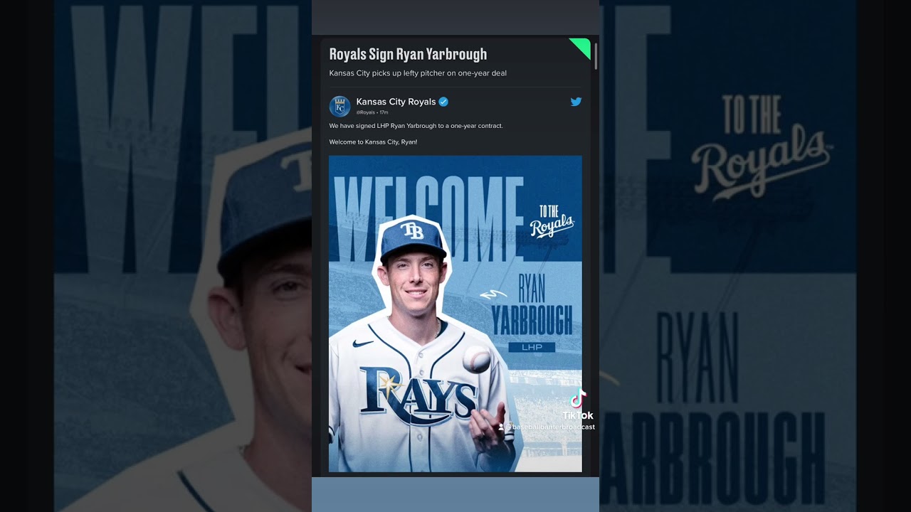 Kansas City Royals have signed Ryan Yarbrough - YouTube