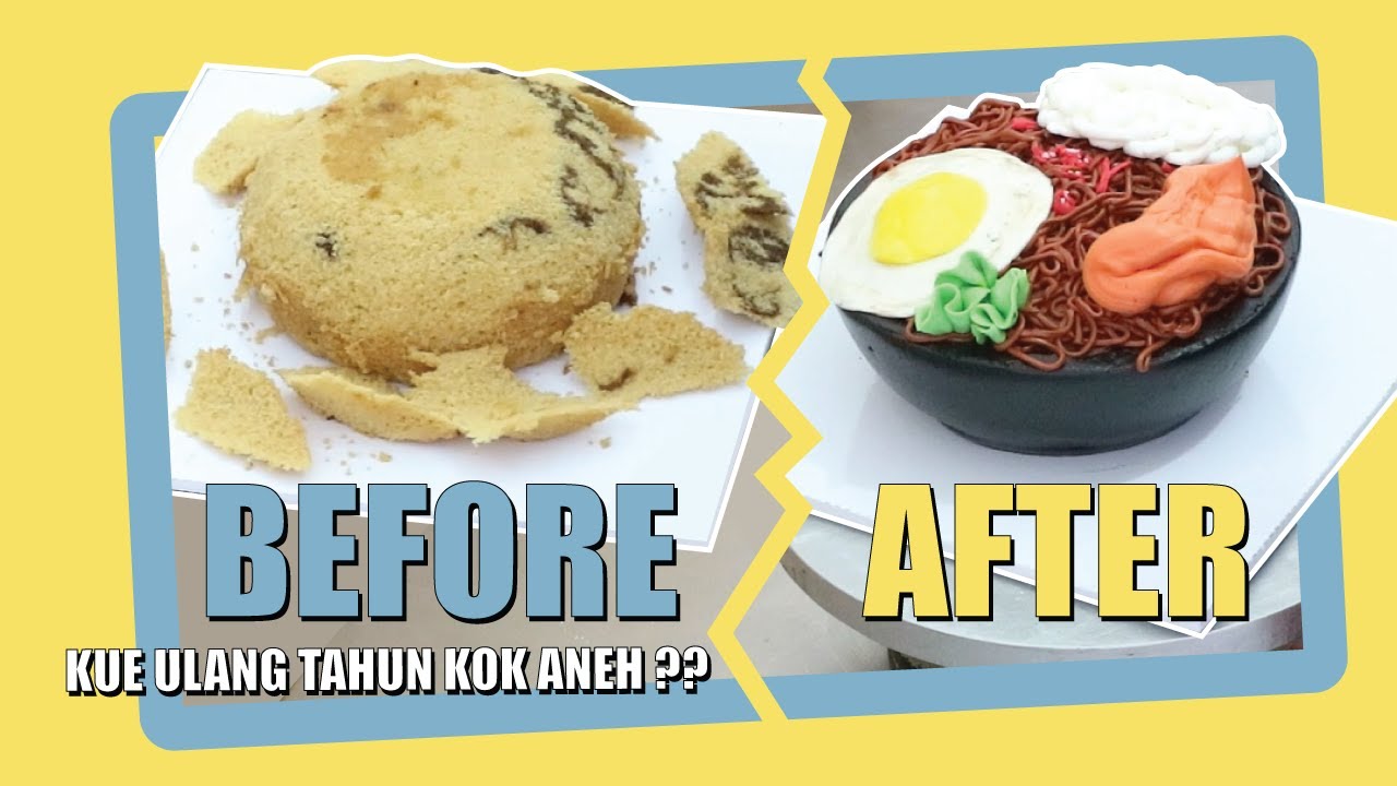 WOW ‼️ TUTORIAL BUAT KUE TART MIE DENGAN TOPING KERUPUK DAN TELUR MATA ...