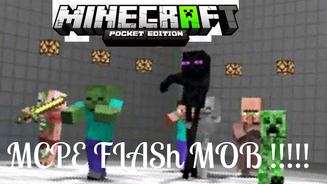 Minecraft flash mob mcpe - YouTube
