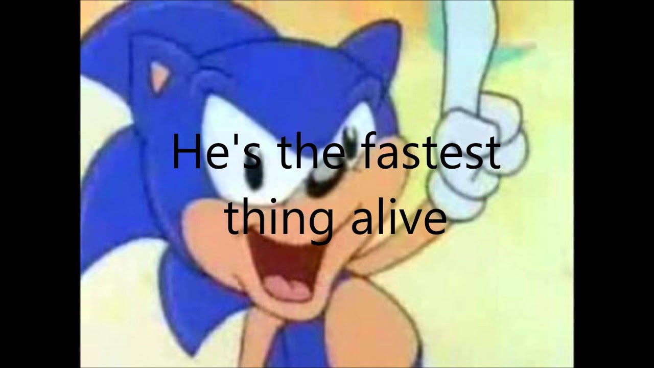 Sonic The Hedgehog Theme Song Cartoon With Lyrics - YouTube