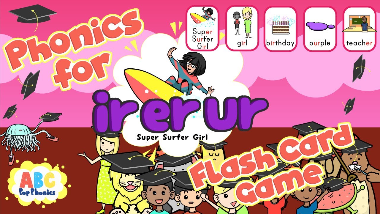 Complete Phonics 4 (Pages 9-10): 'ir', 'er', 'ur' Flashcard Game | ESL ...