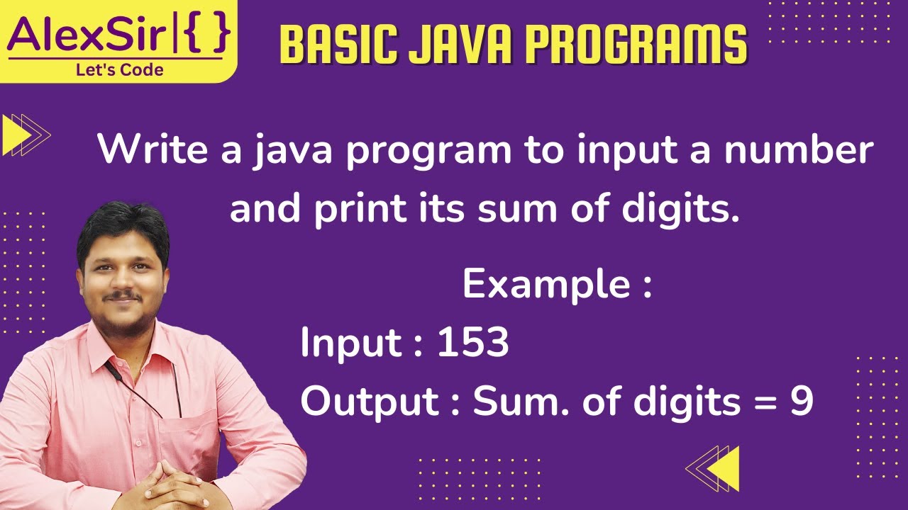Program To Print Sum Of Digits Of A Number In Java Icse 9 And 10 3034