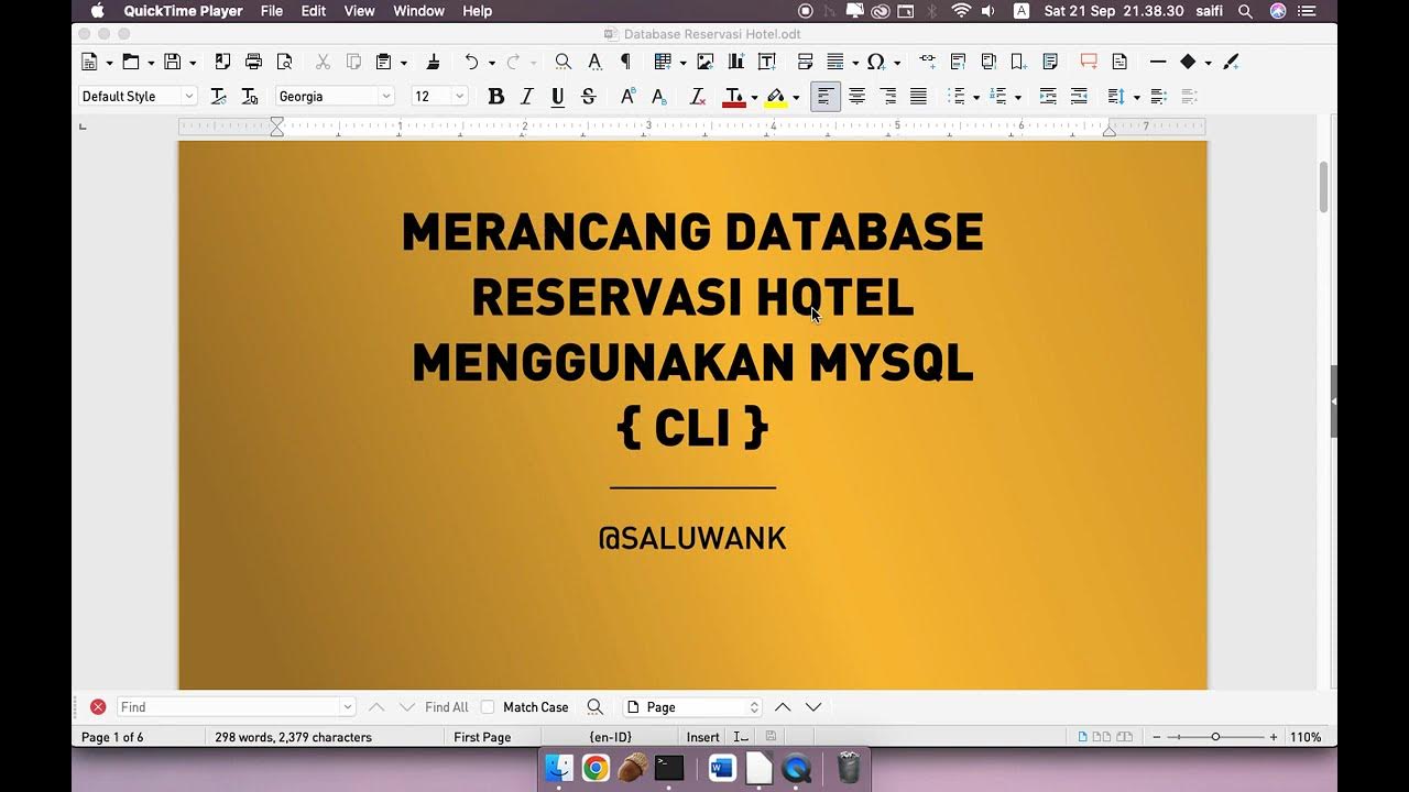 Merancang Database Reservasi Hotel dengan MySQL (versi CLI) - YouTube
