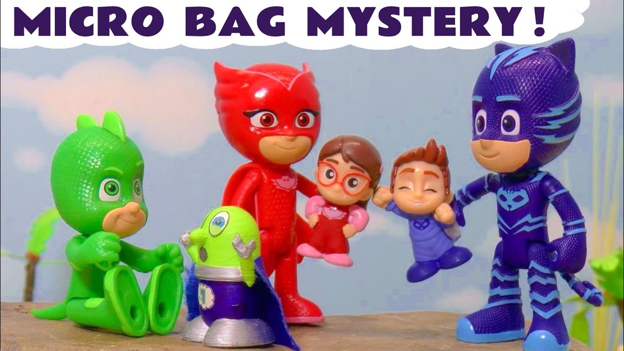 PJ Masks Fun Micro Bag Mystery Story With Funny Funlings - YouTube