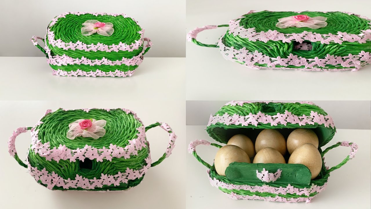 Beautiful Egg Basket decoration craft idea. DIY Egg Basket Decor Idea ...