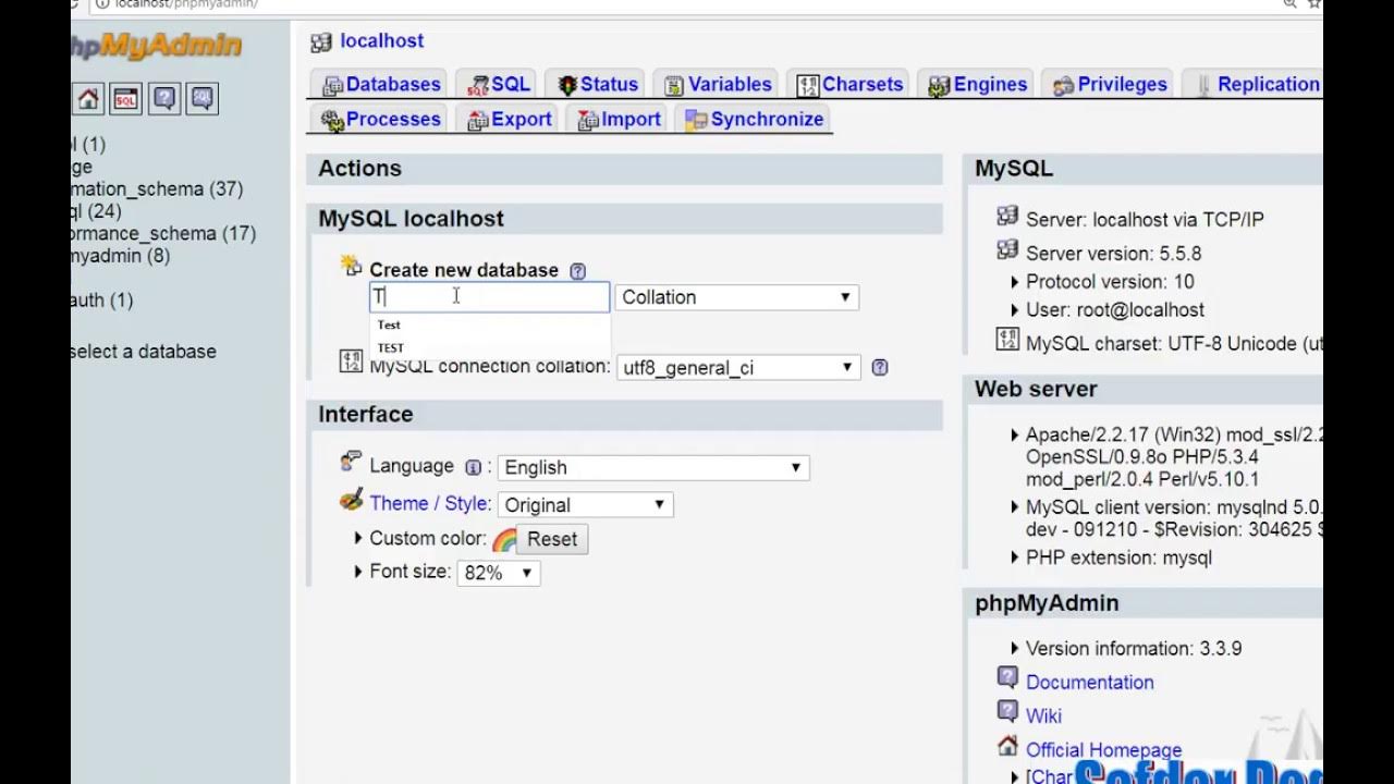 Create MySQL Database -1- MySQL Tutorial - YouTube