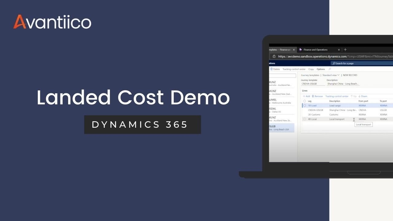 Microsoft Dynamics 365 - Landed Cost Demo - YouTube