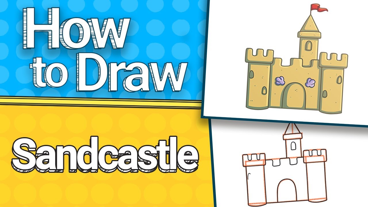 How to Draw a Sandcastle | Step-by-Step Drawing Tutorial for Kids! 🏰🎨 ...