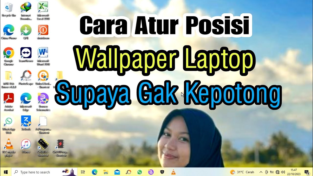 Cara Mengatur Posisi Wallpaper Laptop - YouTube