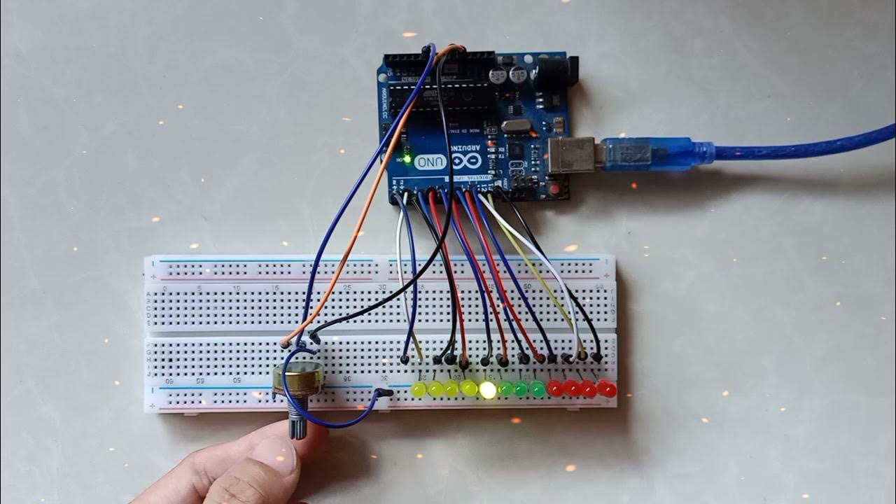 Arduino Analog Input with Potentiometer Control LED Effect - YouTube