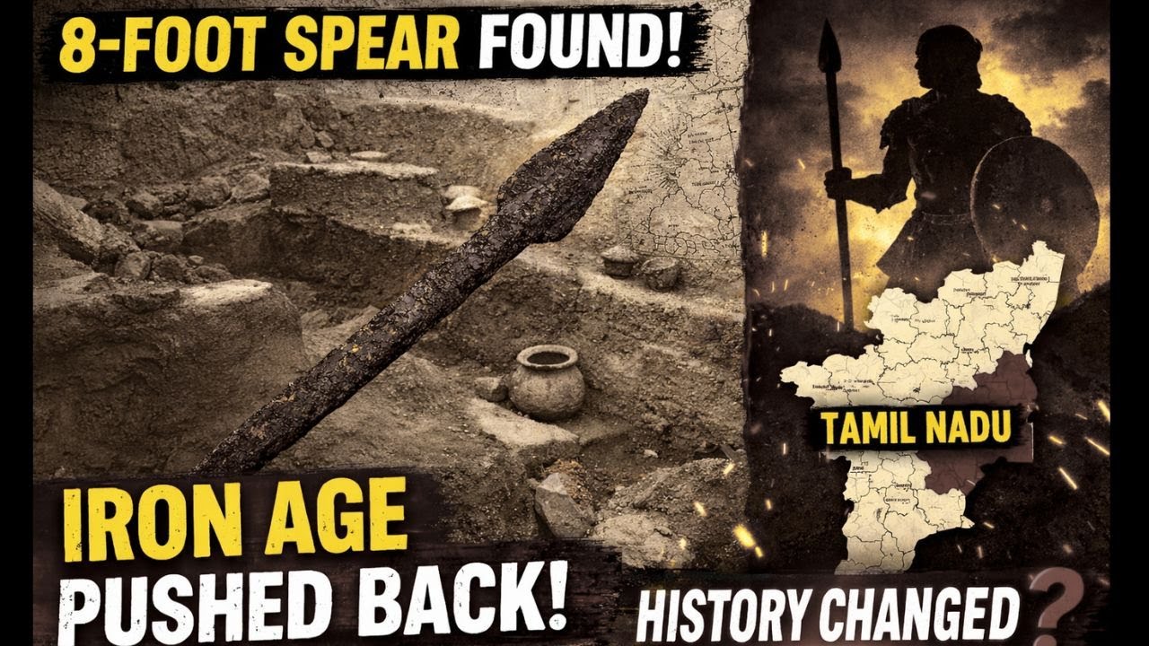 Scientists Shocked| 8-Foot Ancient Spear Found in Tamil Nadu - YouTube