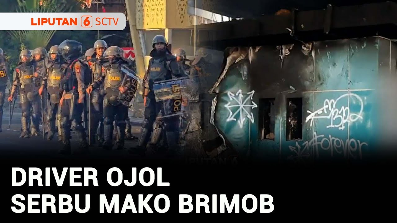 Buntut Tewasnya Affan, Ojol Serbu Mako Brimob hingga Bakar Pos Polisi ...