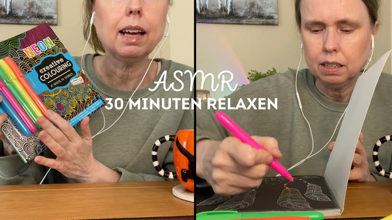 ASMR - 30 minuten relaxen met thee, kleuren en kletsen 💤🖍️ (ASMR ...