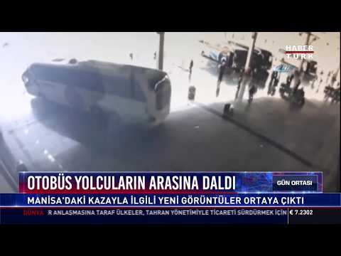 Otobüs yolcuların arasına daldı