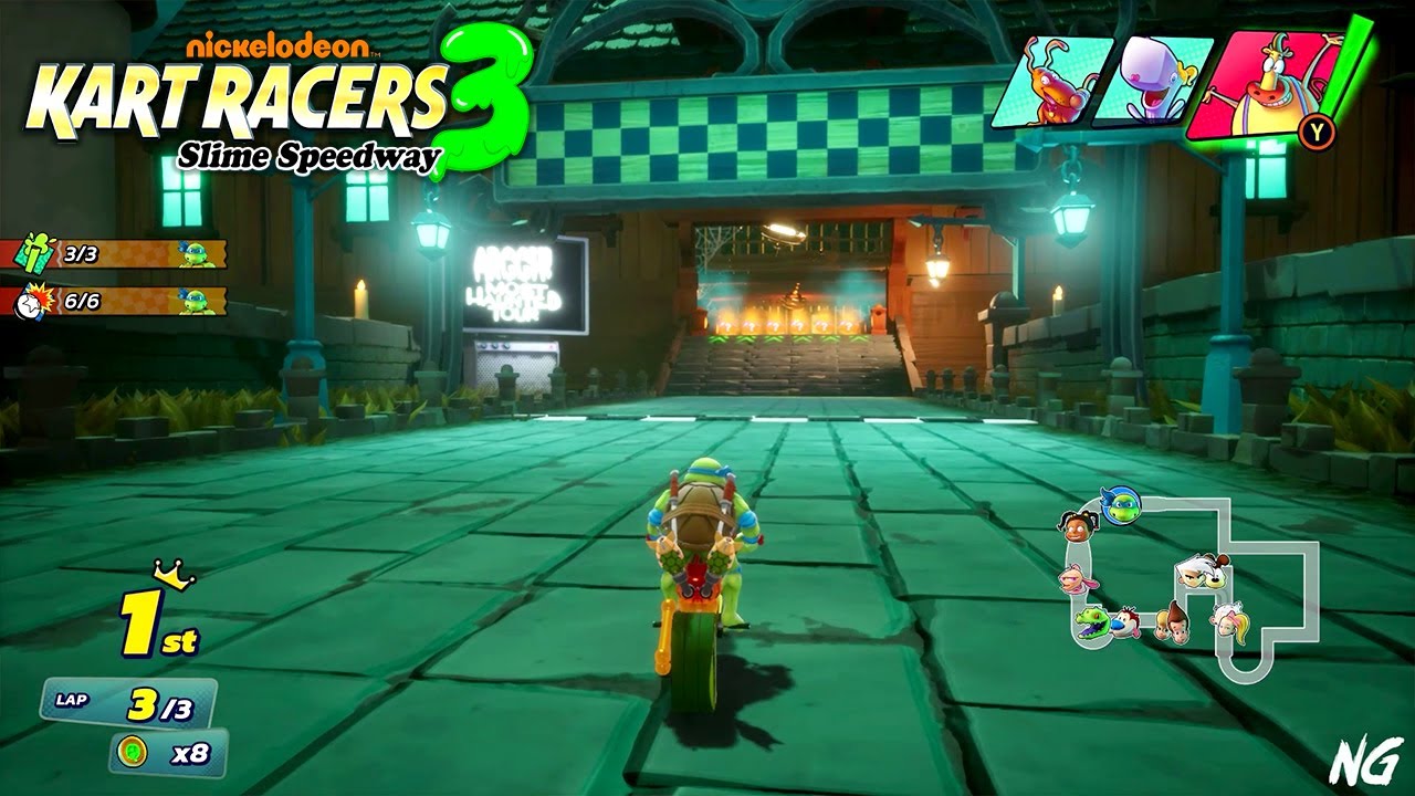 Nickelodeon Kart Racers 3 - All Characters And Stages Gameplay ...