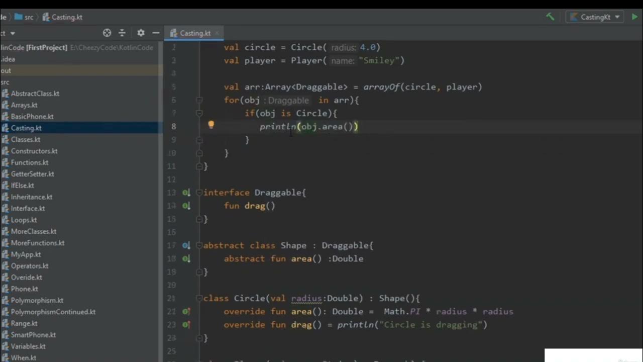 24-Kotlin Type Checking and Smart Casting-kotlin tutorial for beginners - YouTube