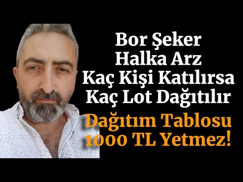 Bor Şeker Halka Arz Kaç Lot Dağıtılacak #borsk Dağıtım Tablosu