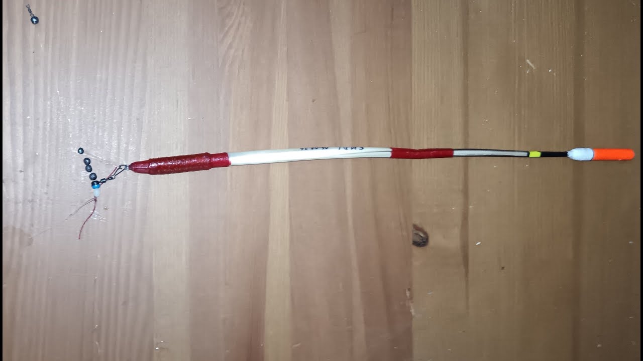 Flotador de Inglesa con pluma de pavo (slider waggler using turkey ...