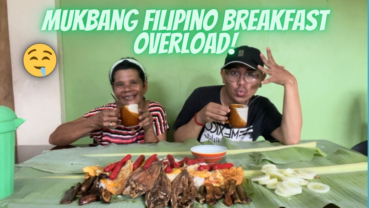 MUKBANG BREAKFAST PINIRITONG HOTDOG,EGG,DAING,TALONG SIMOT NAMIN LAHAT ...