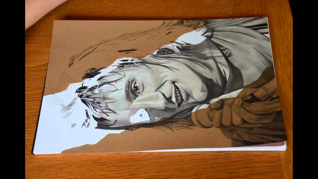 Drawing Sir Rod Stewart with Tria Markers - Timelapse speed art - YouTube