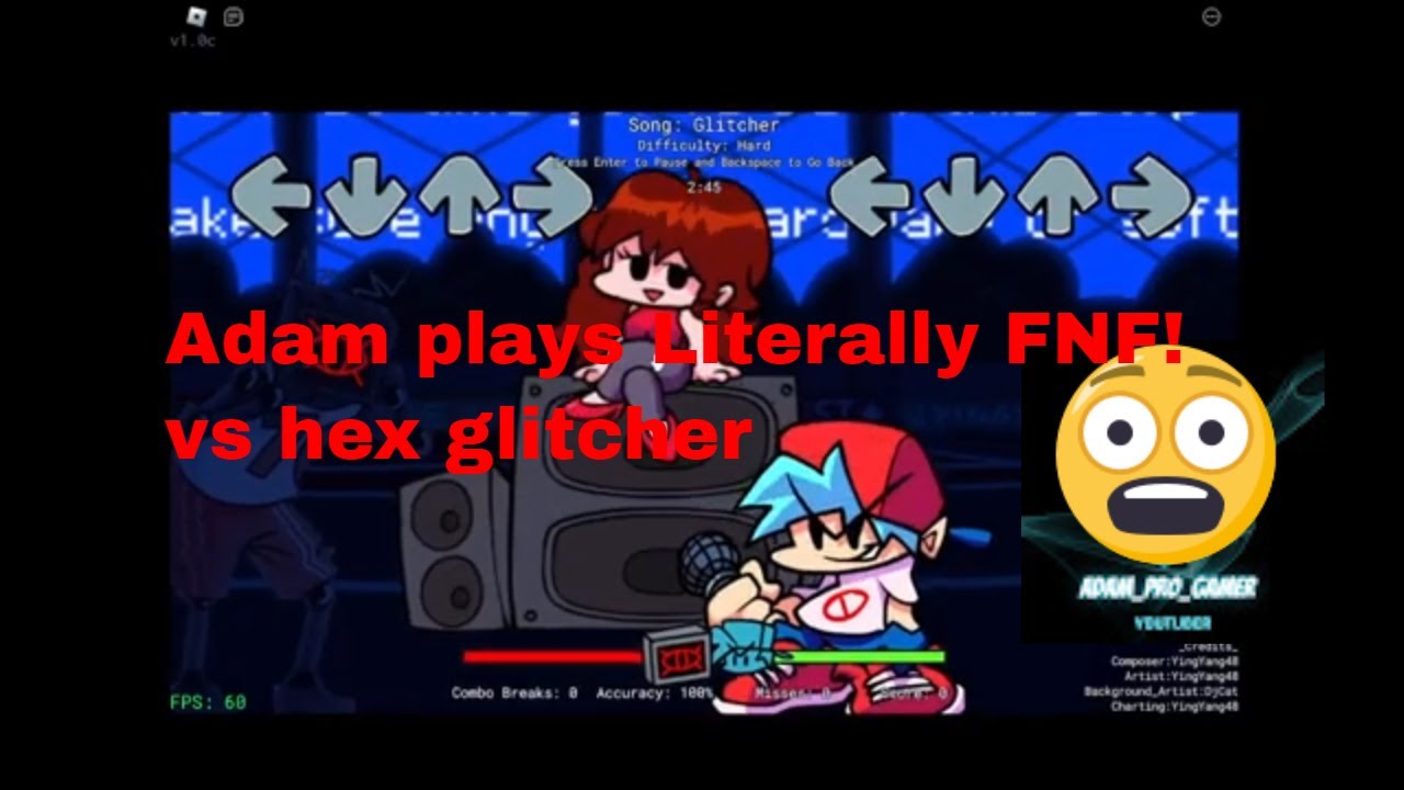 Adam Plays Literally FNF! VS Hex Glitcher - YouTube