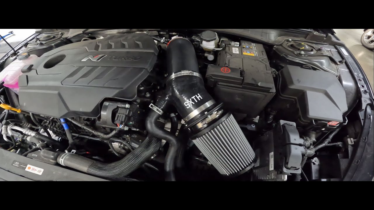 23 Elantra N Open Air Intake installation - YouTube