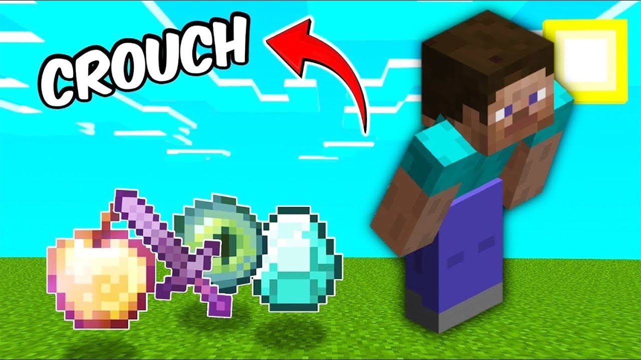 MINECRAFT, BUT CROUCHING GIVES YOU OP ITEMS - YouTube