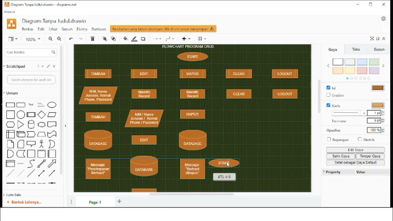 Tutorial Membuat Flowchart CRUD dan Penjelasan - YouTube