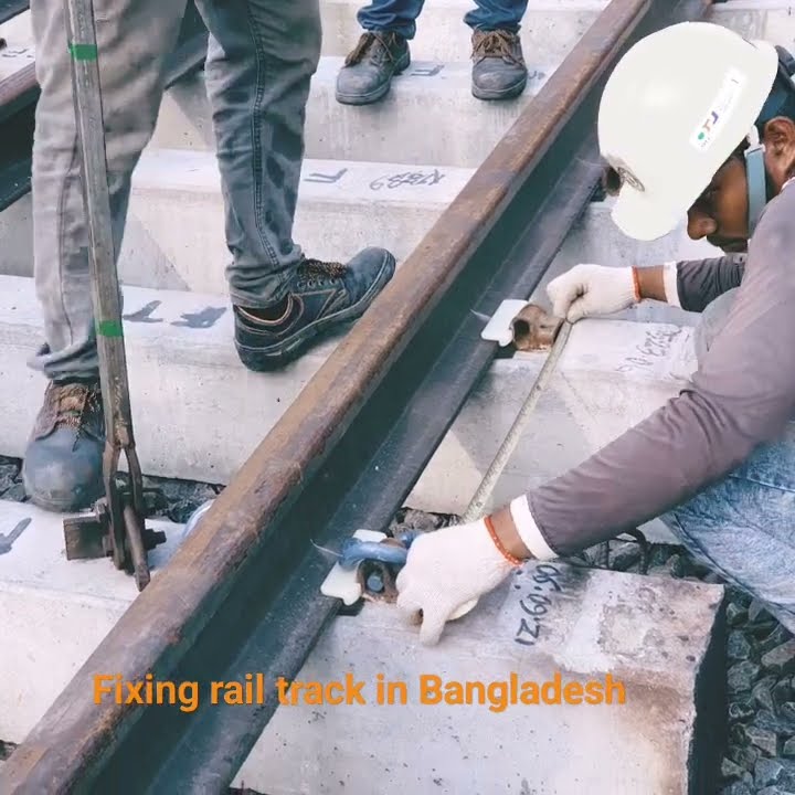 Rail track fixing final stage. Railway - YouTube