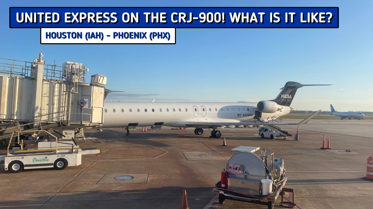 REVIEW | United Express | Houston (IAH) - Phoenix (PHX) | Mitsubishi ...