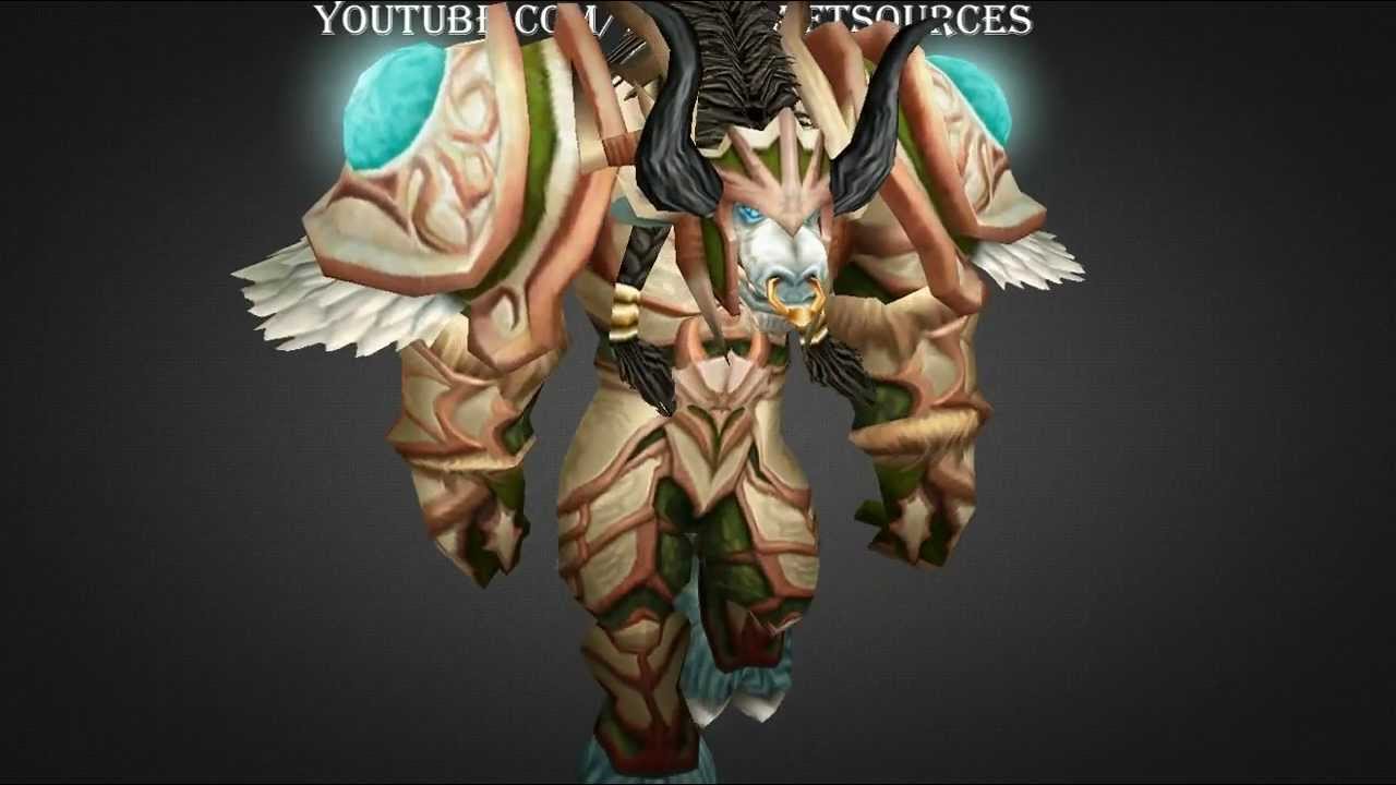 Tauren Druid Tier 4 armor set - T4 - Malorne Harness / Raiment / Regalia - YouTube