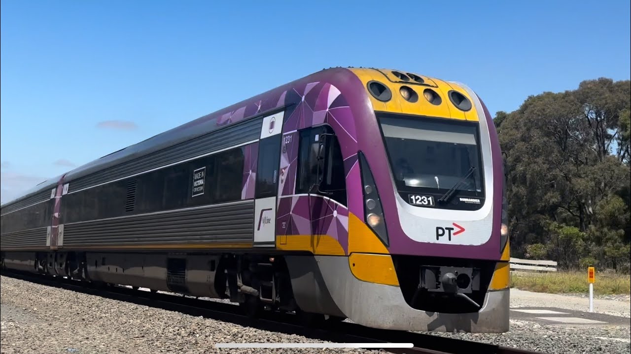 V/Line trains & Locomotive 8122 - YouTube