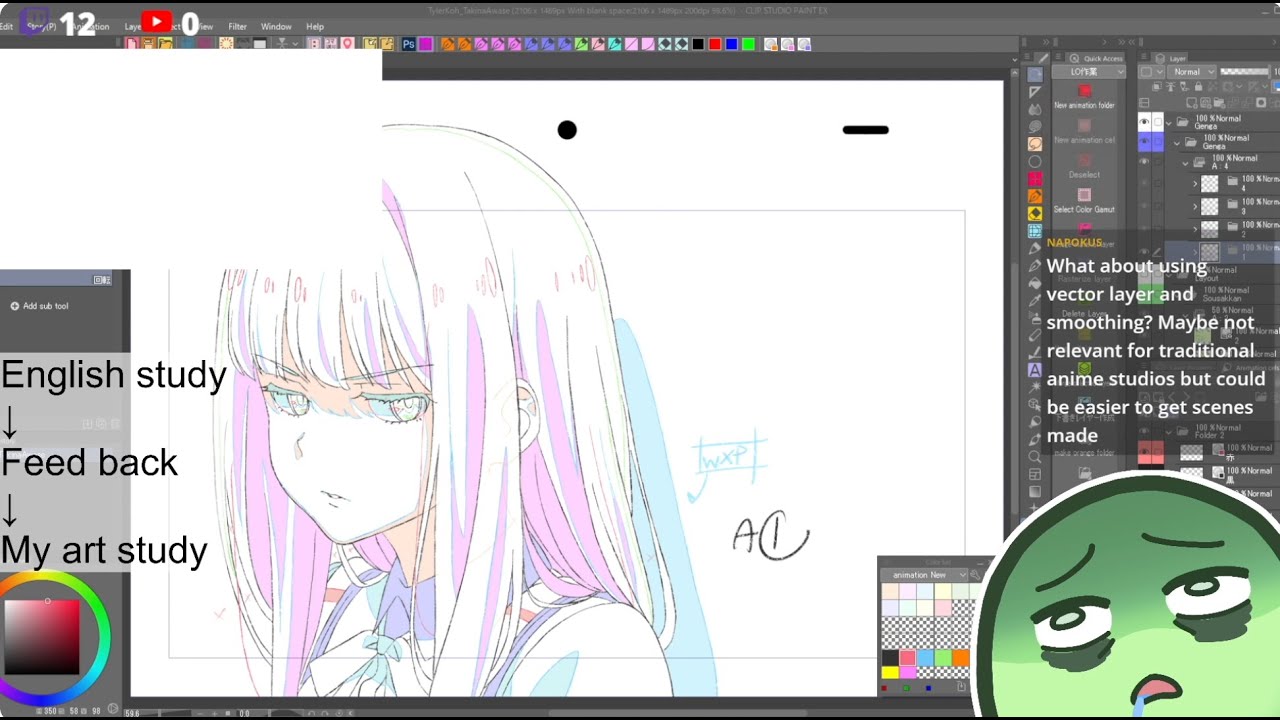 [Japanese Pro Animator] Art study - YouTube