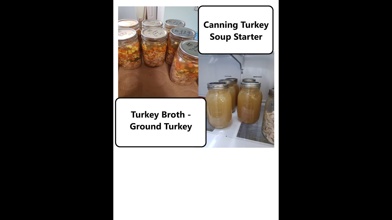 Canning Turkey Soup Starter - Turkey Broth - Ground Turkey - YouTube
