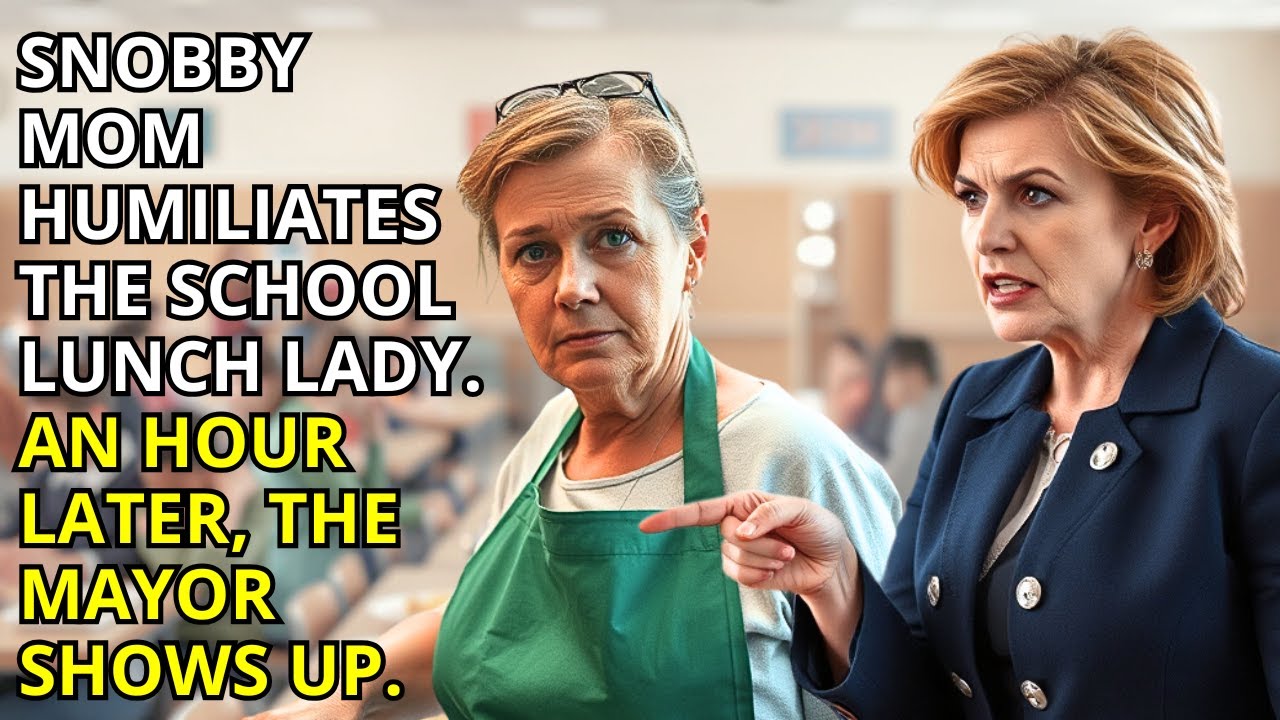 snobby mom humiliates the school lunch lady. an hour later, the mayor ...