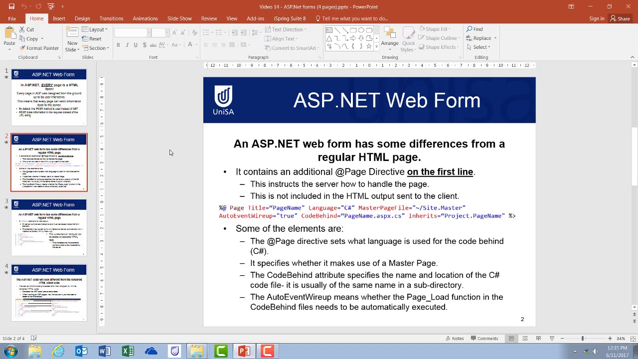 Video 14 ASP Net forms 4 pages - YouTube