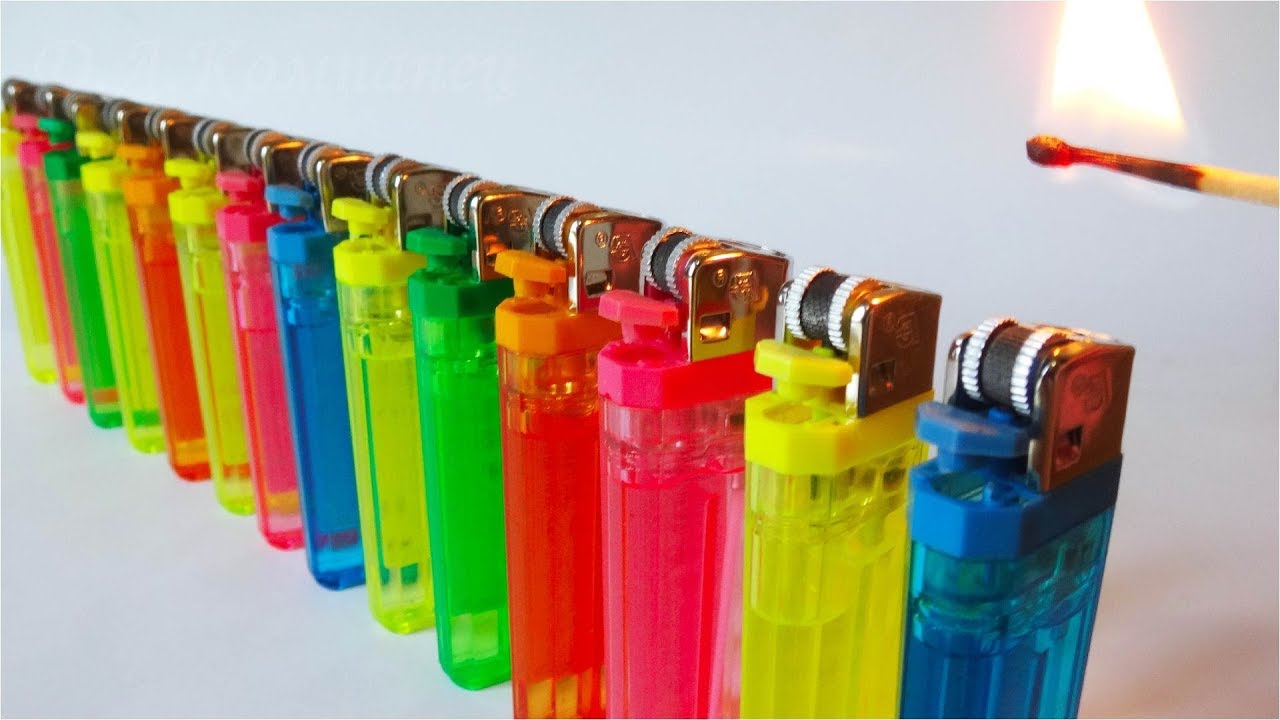 GAS LIGHTER DOMINO EFFECT - YouTube