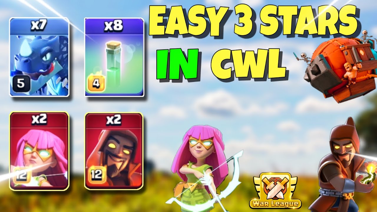 Best way to get 3 stars in this CWL in clash of clans (coc) - YouTube