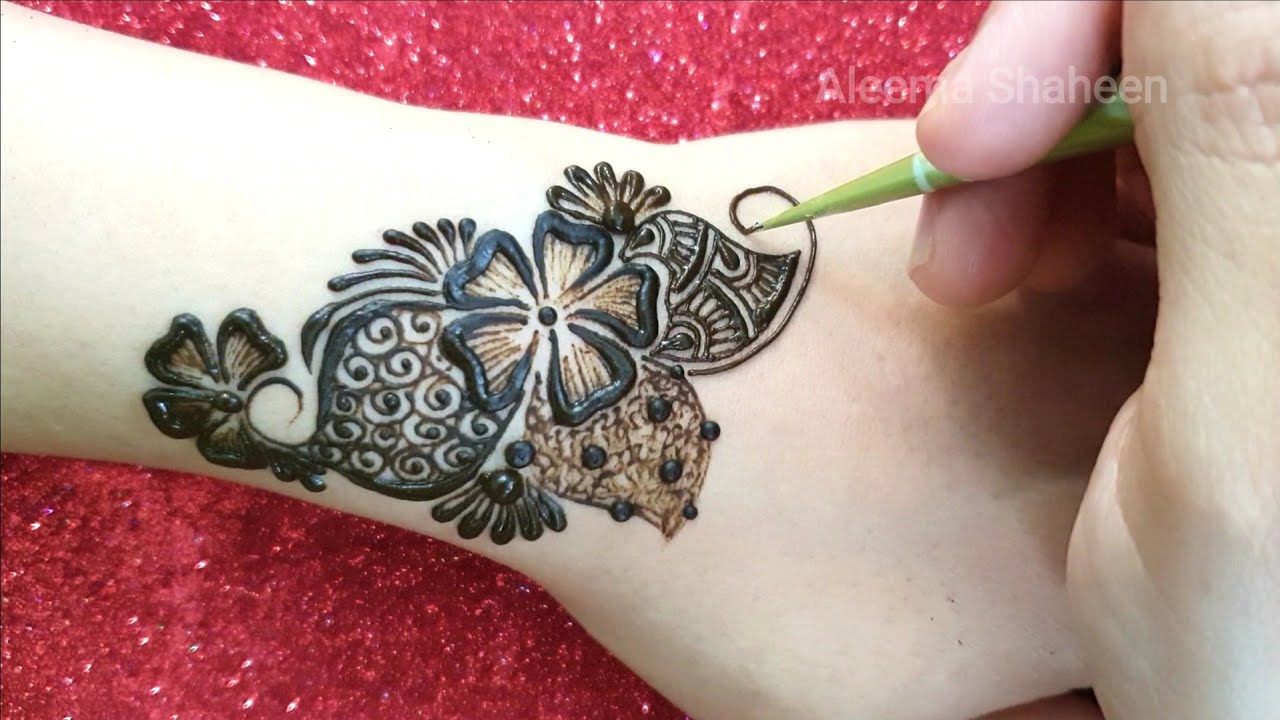 Gulf Mehendi Design Latest 2023 - Simple Arabic Mehndi Back Hand ...