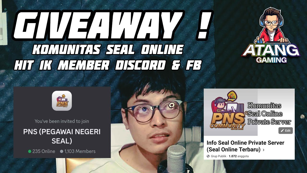 🔴GIVEAWAY RP 100.000 - KOMUNITAS SEAL ONLINE PRIVATE SERVER HIT 1K MEMBER DISCORD & FACEBOOK ...