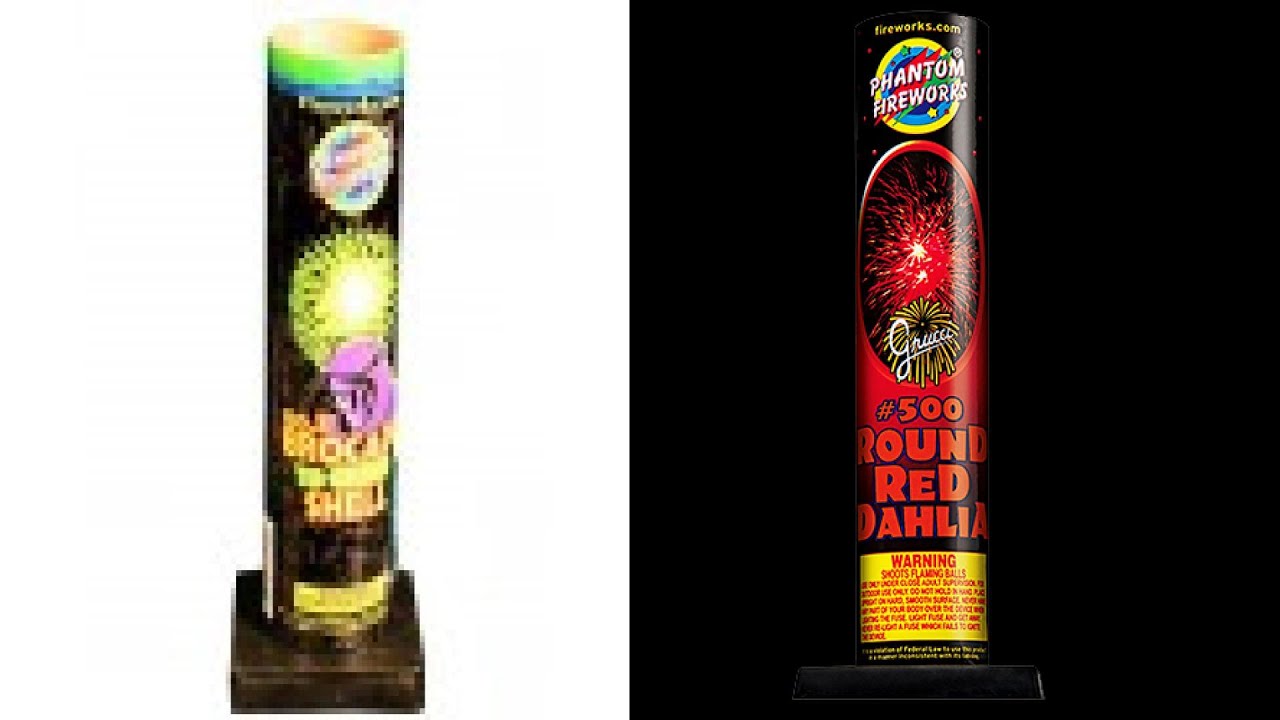 Fireworks Demo (Single Shot Tube) - Grucci #500 Round Red Dahlia & No ...