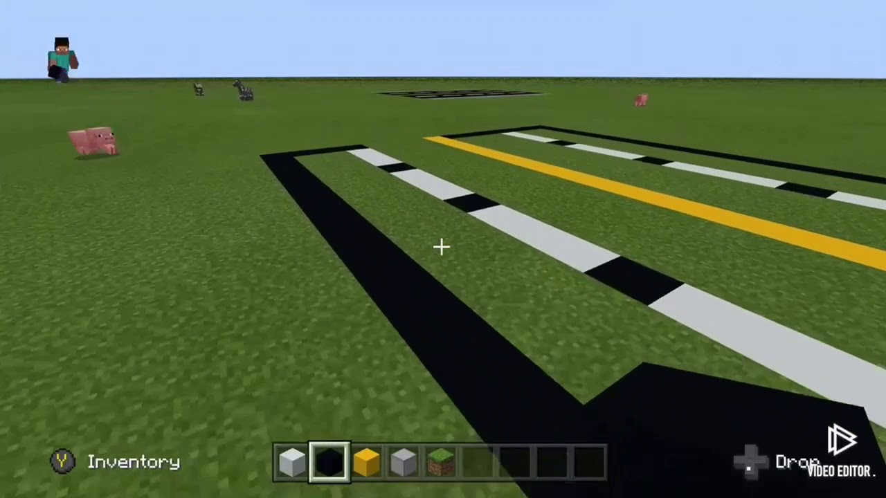How to build a 2 way road for a city on minecraft - YouTube