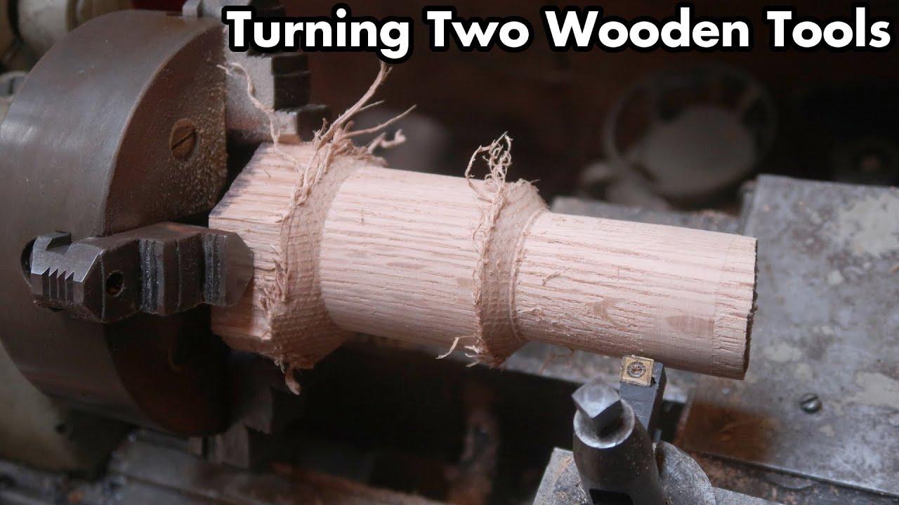 Learning to Lathe 07: Turning White Oak Drill Press Tool on Metal Lathe ...