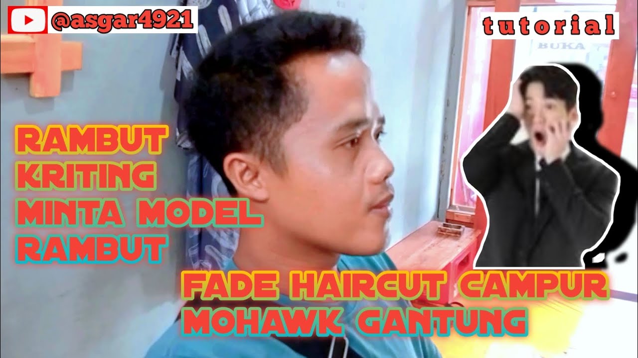 Rambut Kriting Minta Model Rambut Fade Haircut Di Gabung Sama Mohawk ...