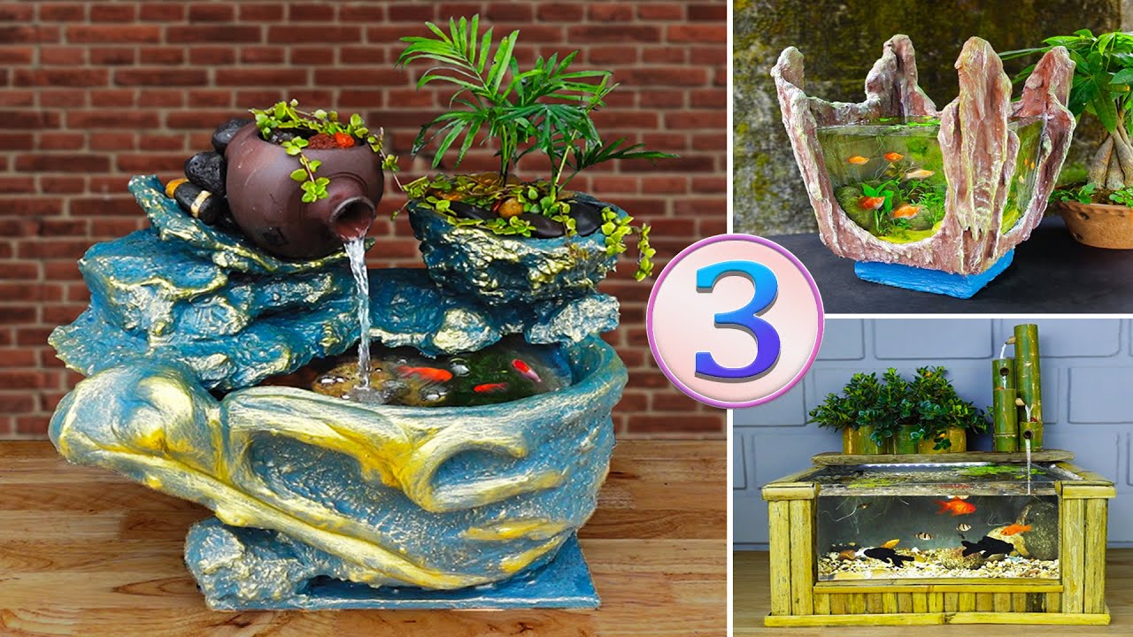 Top 3 Unique Mini Fish Tanks For Your Home | Fish Tank Homemade - YouTube