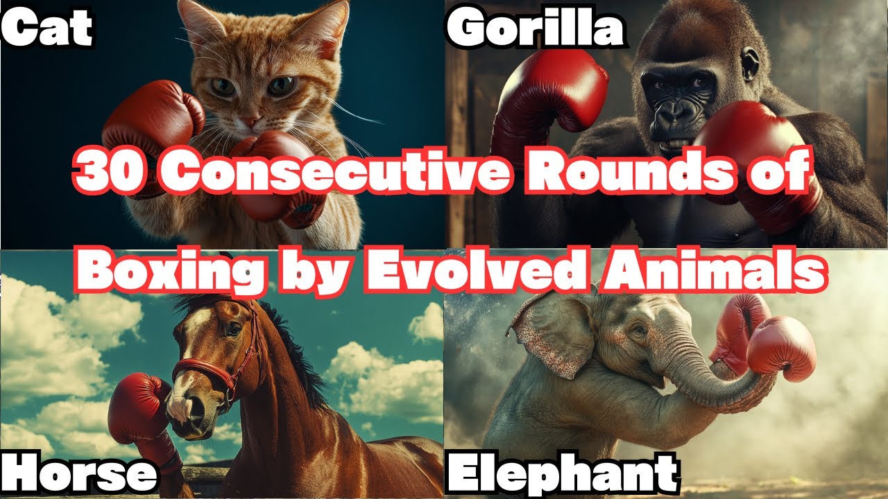 【AI】30 Types of Animals Throwing Punches in Boxing【Animals】 - YouTube