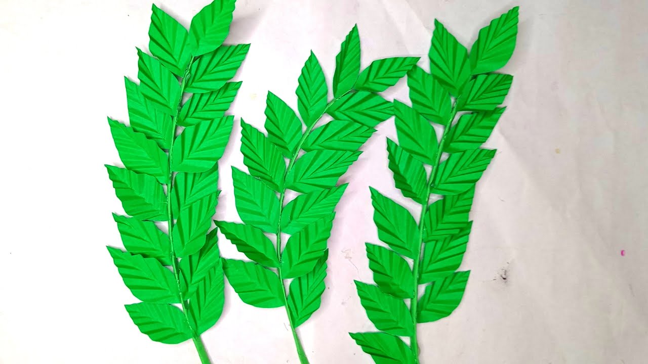 How to Make Easy paper Leaves|Leave Paper Cut.. - YouTube