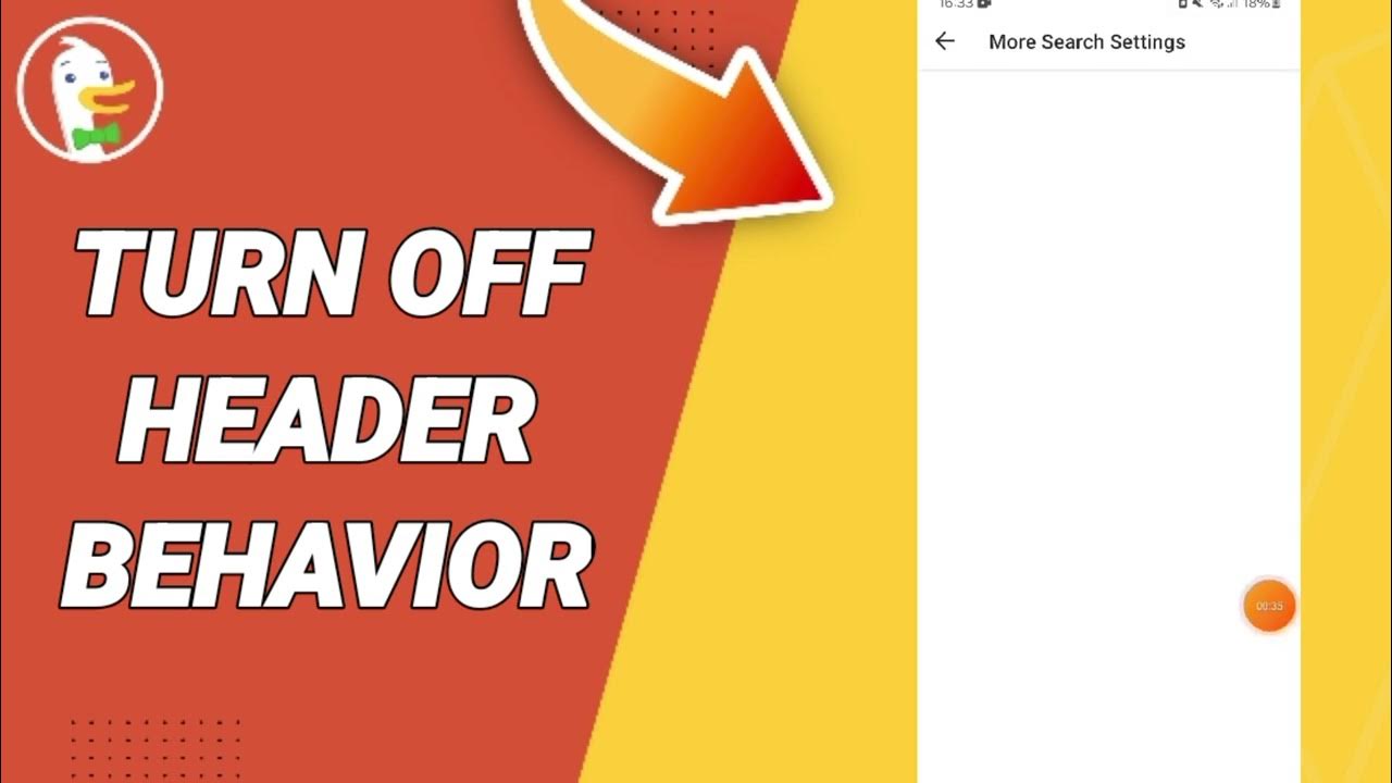 How To Turn Off Header Behavior On DuckDuckGo App - YouTube