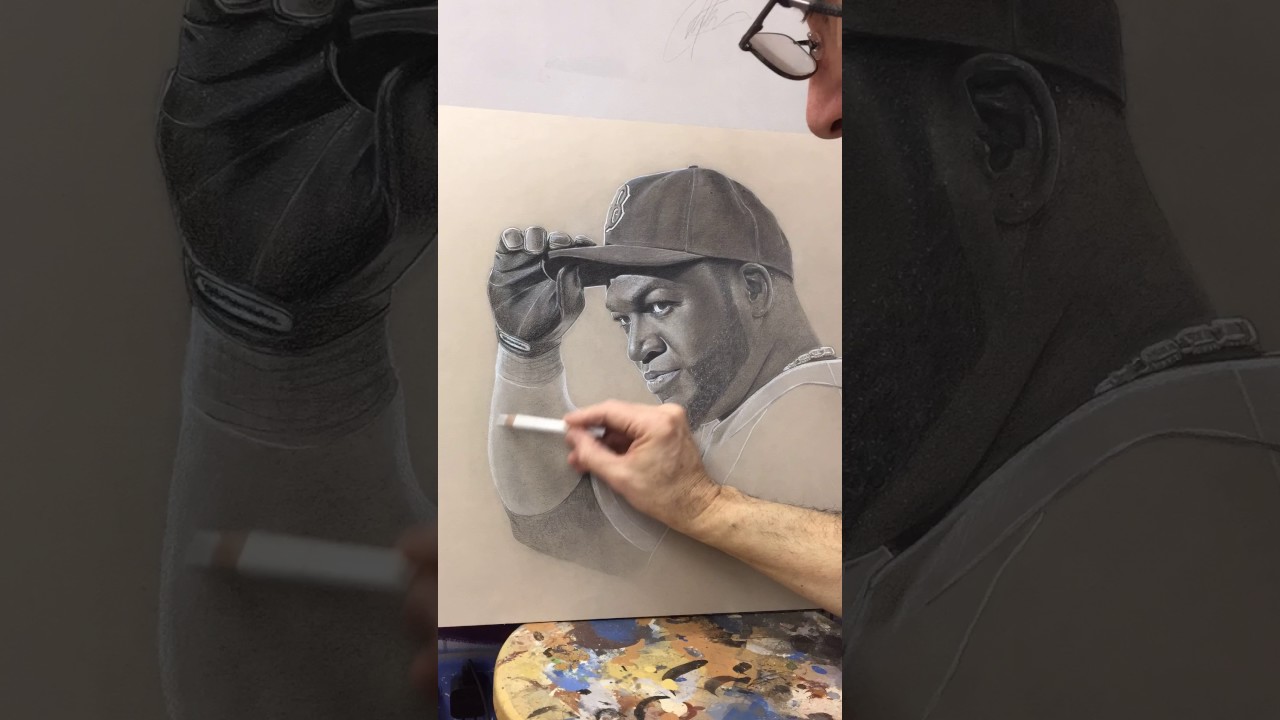 Drawing Big Papi- Boston Red Sox by Marc Potocsky - YouTube