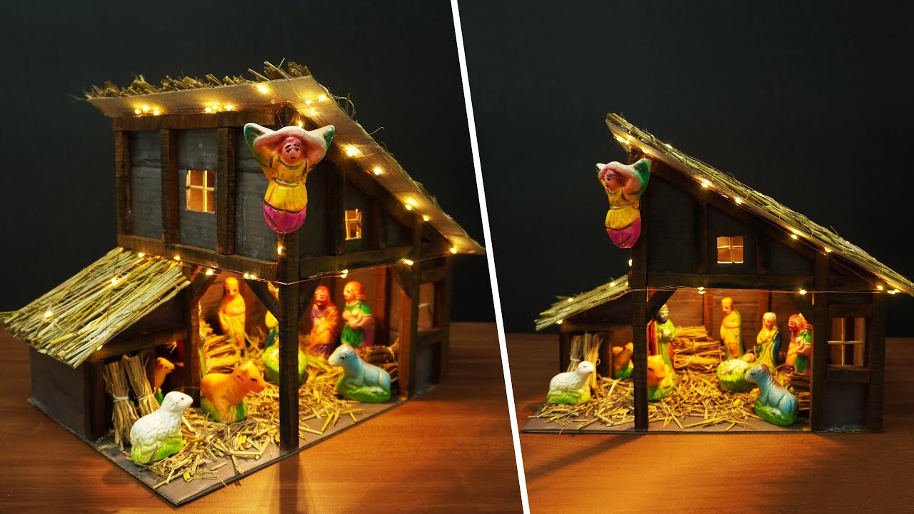 How To Make Christmas Crib DIY Nativity Scene Easy Simple Home